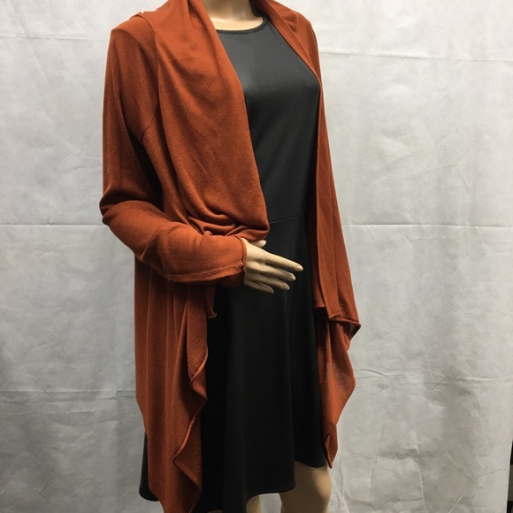 H&M | Sweaters | Hm Rust Lightweight Wrap Sweater Nwot | Poshmark